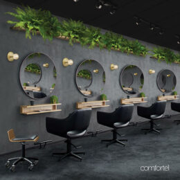 Double Bench - Natural Ash | Comfortel Salon Furniture USA