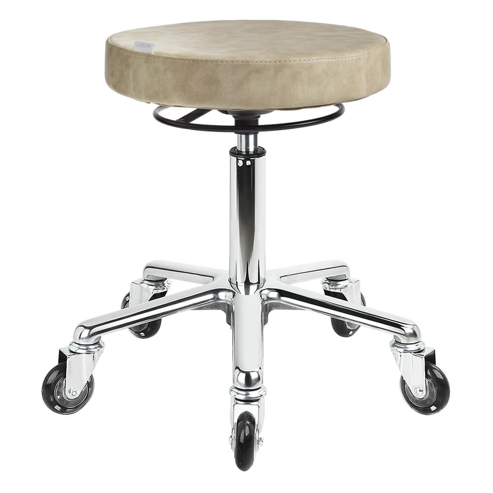 Sand Salon Stool with Aluminium Base | Comfortel Salon Furniture USA