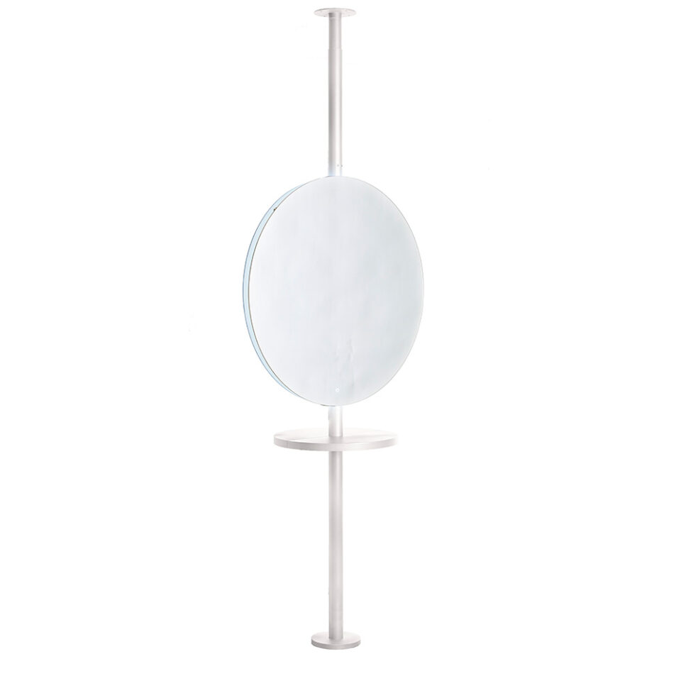 Circa LED with Pole Frame White | Comfortel Salon Furniture USA