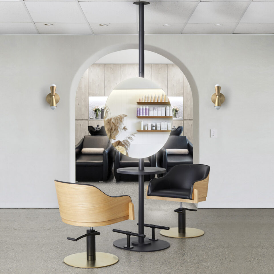 Salon Pole Frame Black | Comfortel Salon Furniture USA