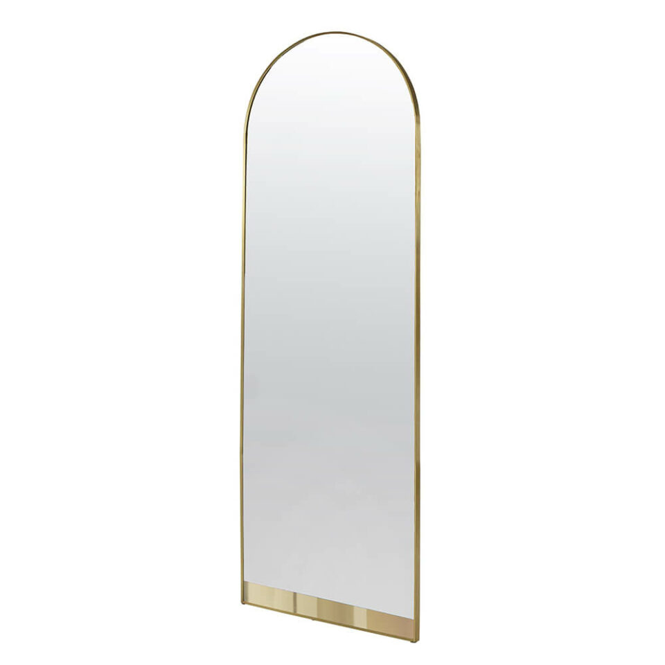 San Remo Arch Salon Mirror Brass | Comfortel Salon Furniture USA