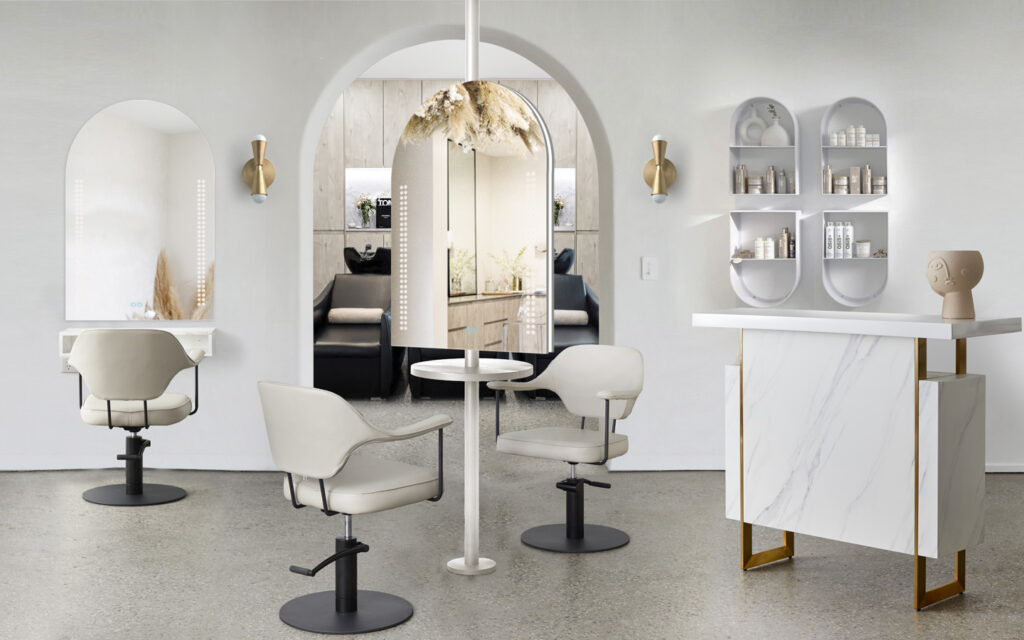 Salon Pole Frame White | Comfortel Salon Furniture USA